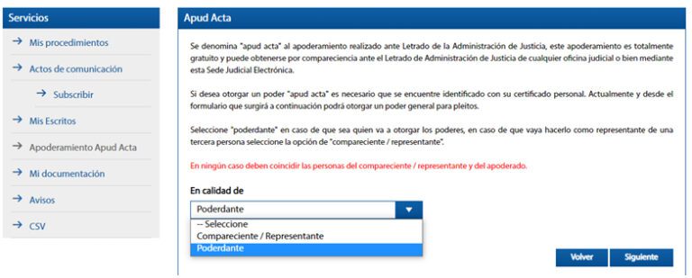 Instrucciones para realizar el Apud Acta Electrónico | Procuradores